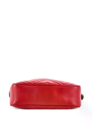 Gucci Gg Marmont Matelasse Leather Small Crossbody Bag - Red