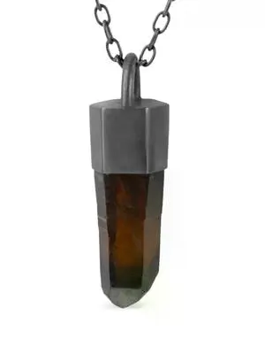 PARTS OF FOUR Sterling Silver Talisman Citrine Necklace - Brown