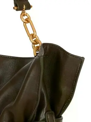 Balmain Medium Calfskin Leather Bag - Green