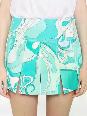 Emilio Pucci Printed Pleated Mini Skirt