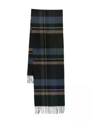 BEGG X CO Fringed Checked Scarf - Black