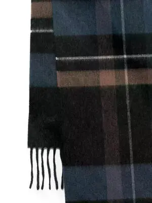 BEGG X CO Fringed Checked Scarf - Black