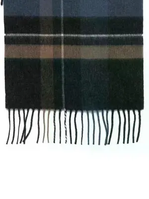 BEGG X CO Fringed Checked Scarf - Black