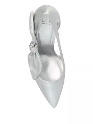 Kate Spade New York 89mm Bunnie Bow-detailed Pumps - Silver
