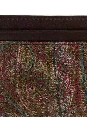 Etro Paisley-patterned Card Holder - Brown