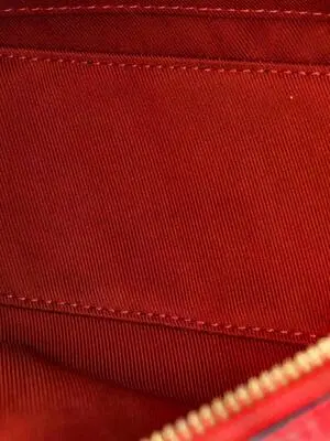 LOUIS VUITTON Saintonge Handbag Monogram Canvas With Leather Crossbody Bag - Red