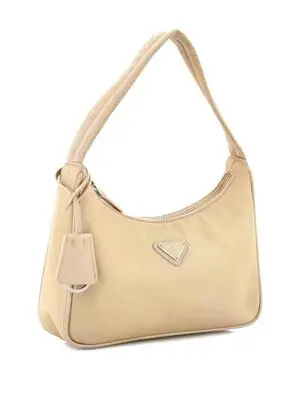 Prada Re-edition 2000 Tessuto Mini Hobo Bag - Neutrals