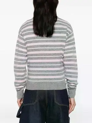 Guest In Residence Collegiate Stripe Polo Top - Grey