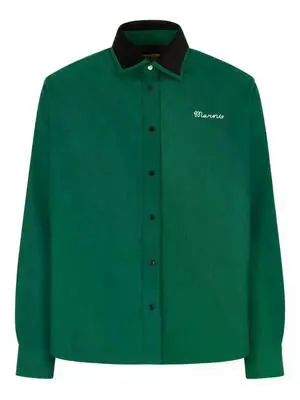 Marni Embroidered-logo Long-sleeve Shirt
