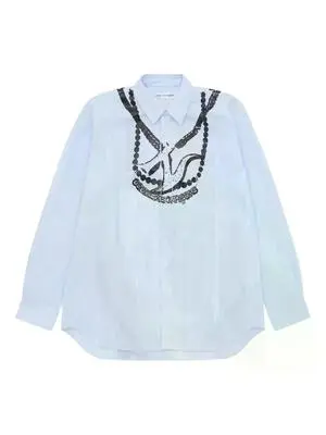 Comme Des Garçons X A$ap Nast Chain Pinstripe Shirt - Blue