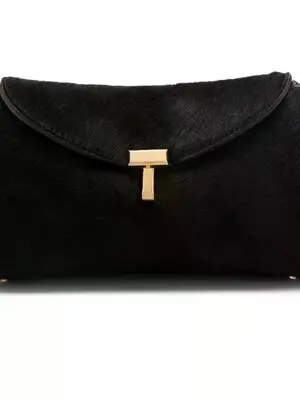 TOTEME Mini T-lock Pony-hair Clutch - Red