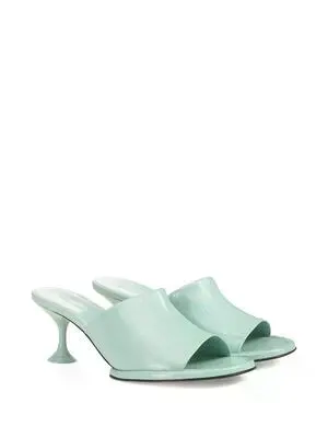 SERGIO ROSSI 60mm Orb Leather Mules - Blue