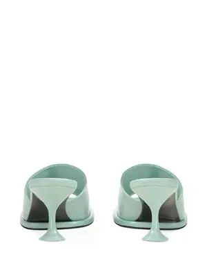 SERGIO ROSSI 60mm Orb Leather Mules - Blue