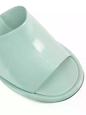 SERGIO ROSSI 60mm Orb Leather Mules - Blue