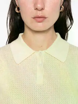 Guest In Residence Shrunken-effect Polo Top - Yellow