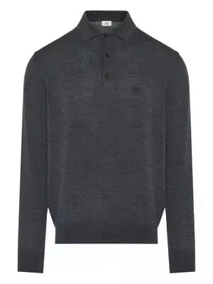 Etro Long-sleeve Polo Shirt - Grey
