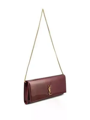 Saint Laurent Kate Leather Clutch Bag - Red