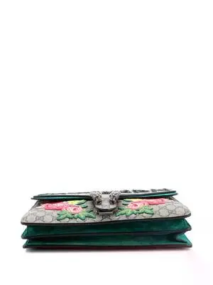 Gucci Dionysus Medium Shoulder Bag Embroidered Gg Coated Canvas