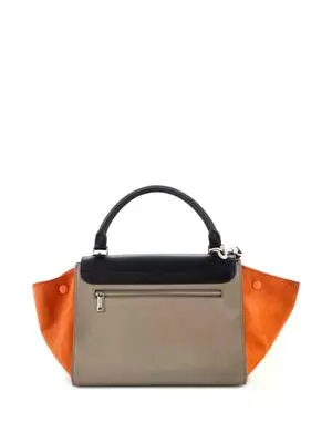 Celine Tricolor Trapeze Satchel - Black