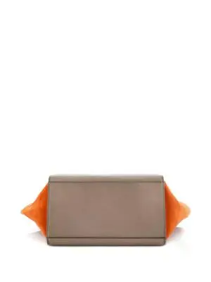 Celine Tricolor Trapeze Satchel - Black