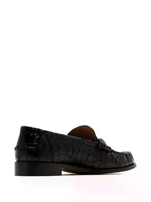 FERRAGAMO Croc-effect Loafers