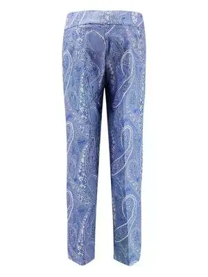 Etro Paisley-print Trousers - Blue
