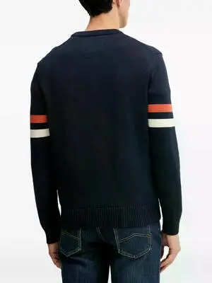 Gant Appliqué Striped-sleeve Sweater