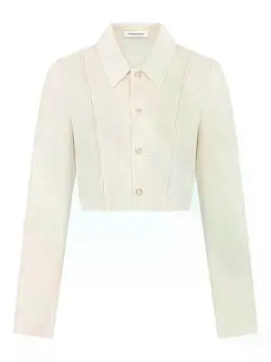 Manière De Voir Maniere De Voir Florine Linen Pintuck Cropped Shirt