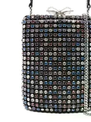 SELF-PORTRAIT Crystal-embellished Mini Tote - Black