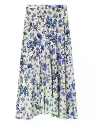 Isabel Marant Étoile Sakura Floral Print Skirt - Neutrals