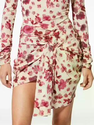 Isabel Marant Étoile Ovia Asymmetrical Floral Print Skirt - Neutrals