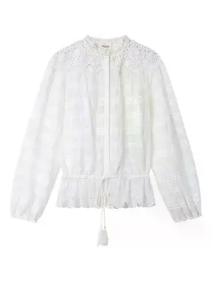MARANT ETOILE Polly Embroidered Blouse - White