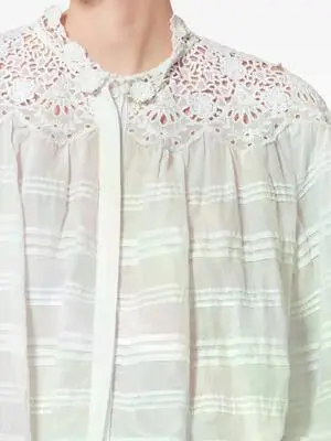 MARANT ETOILE Polly Embroidered Blouse - White