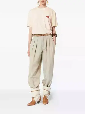 MARANT ETOILE Zewel Embroidered T-shirt - Neutrals