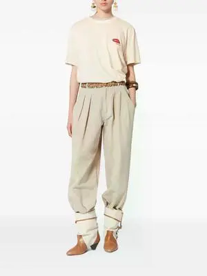 MARANT ETOILE Zewel Embroidered T-Shirt Neutrals