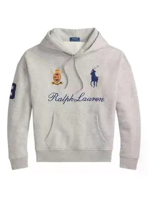 Ralph Lauren Logo-embroidered Hoodie - Grey
