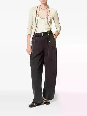 Isabel Marant Étoile Izae Ruffled Trim Cardigan - Neutrals