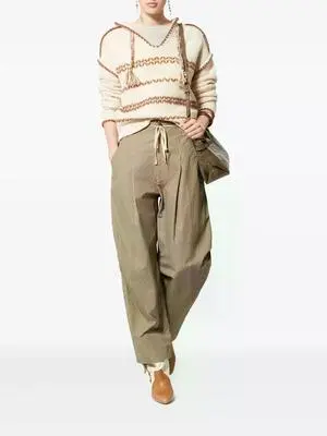 MARANT ETOILE Ceryne Striped Cotton Trousers