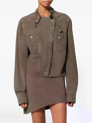 MARANT ETOILE Noria Patch-pocket Mini Dress - Brown