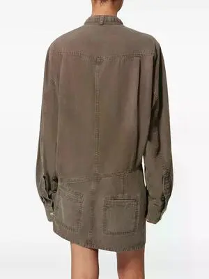 MARANT ETOILE Noria Patch-pocket Mini Dress - Brown