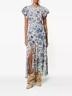Isabel Marant Étoile Tullya Knotted Floral Top - Neutrals