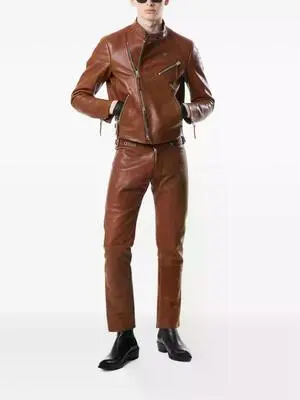 TOM FORD Buckle Leather Trousers