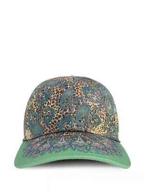 Etro Paisley And Animal Print Baseball Cap - Brown