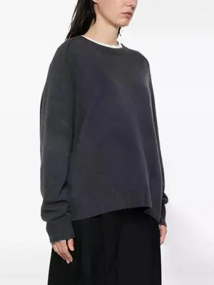 Soft Goat Crew-neck Sweater - Grey