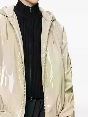 Rains Lohja Insulated Hooded Bomber Jacket - Neutrals