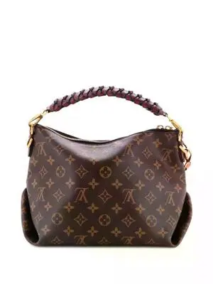 LOUIS VUITTON Braided Handle Beaubourg Monogram Canvas Mini Hobo Bag
