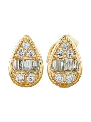 LB EXCLUSIVE 14k Yellow Diamond Teardrop Earrings - Gold