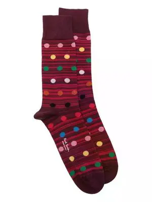 PAUL SMITH Striped Polka-Dot Socks