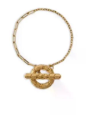 Burberry Plated Check Granulation Bracelet - Gold