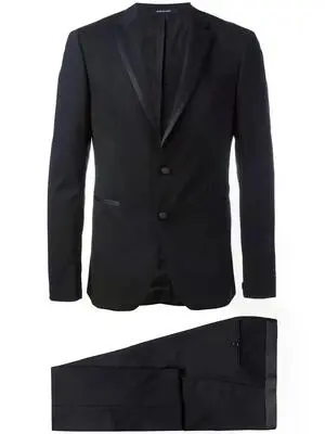 Tagliatore Contrast Trim Dinner Suit